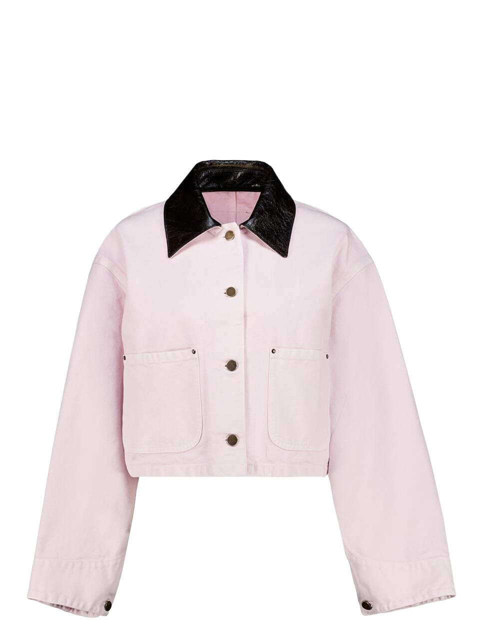 PRADA Prada Cropped Button-Up Jacket with Collared Neckline